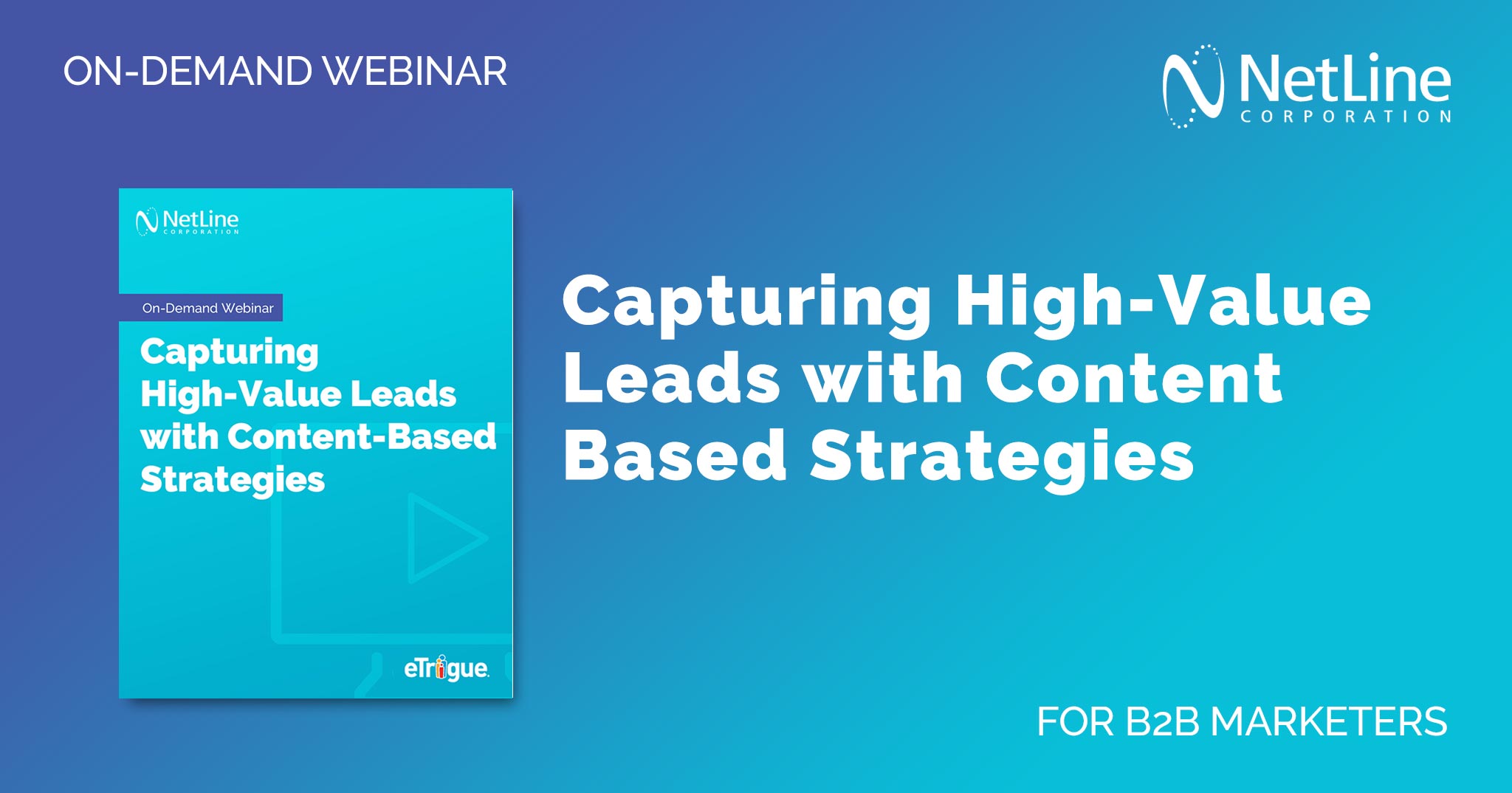 NetLine On-Demand Webinar: Capturing High-Value Leads with Content ...