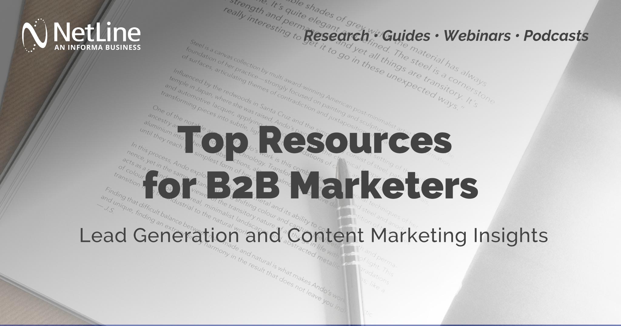 NetLine: Resources for B2B Marketers