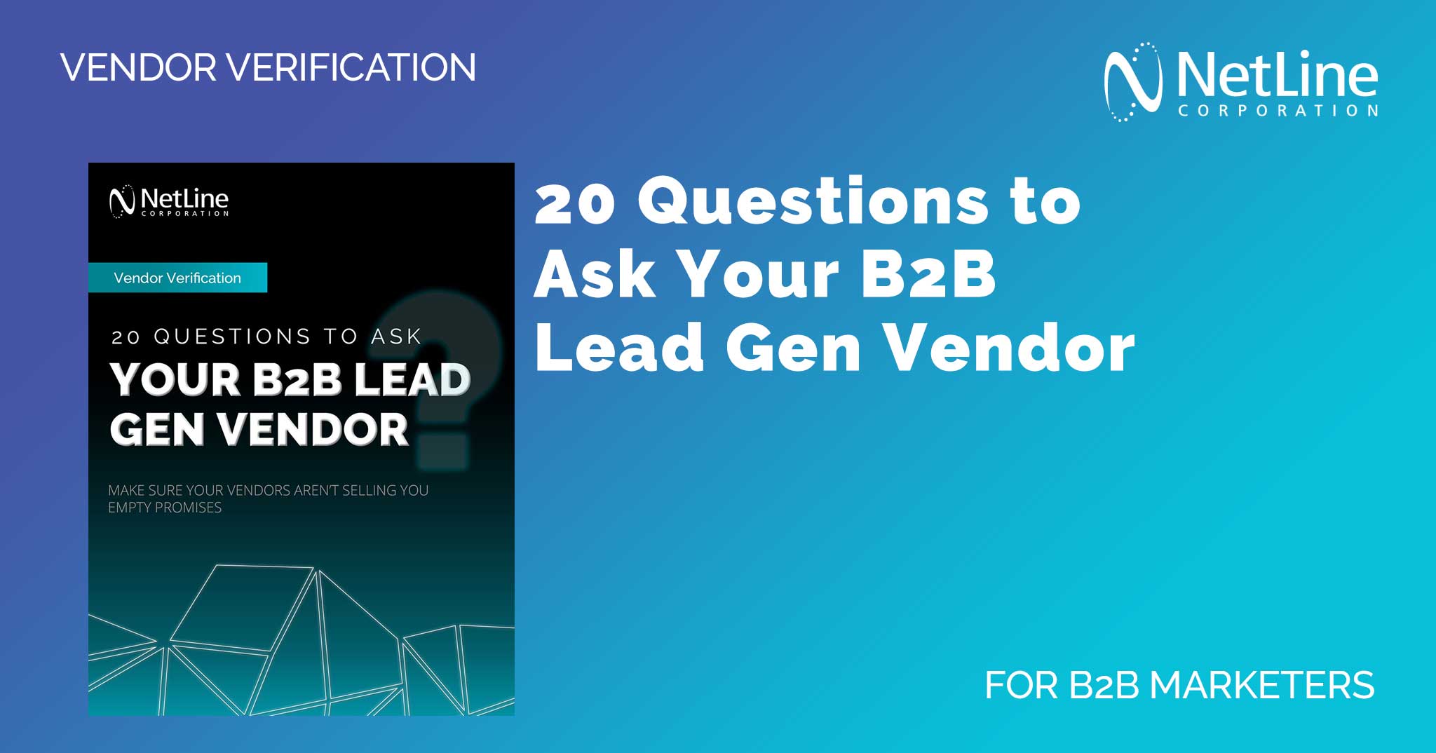 NetLine Vendor Verification: 20 Questions to Ask Your B2B Lead Gen Vendor